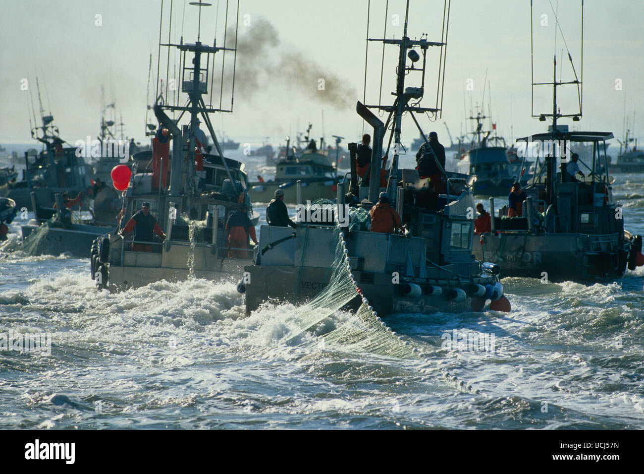 Fishing Boats in Rough Water Bristal Bay Southwest Alaska Stock Photo ...