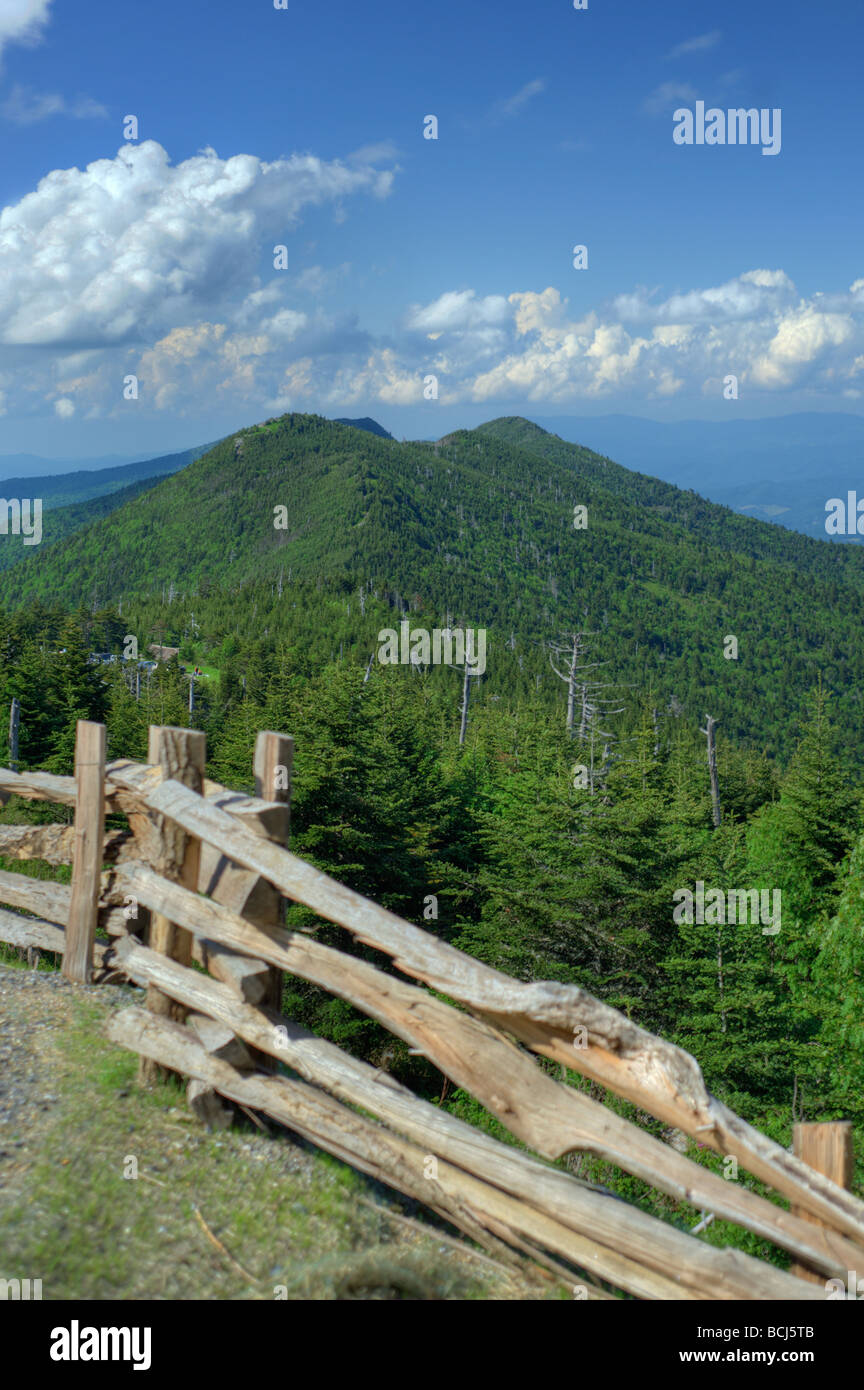 view from Mount Mitchell State Park in North Carolina, USA highest peak ...