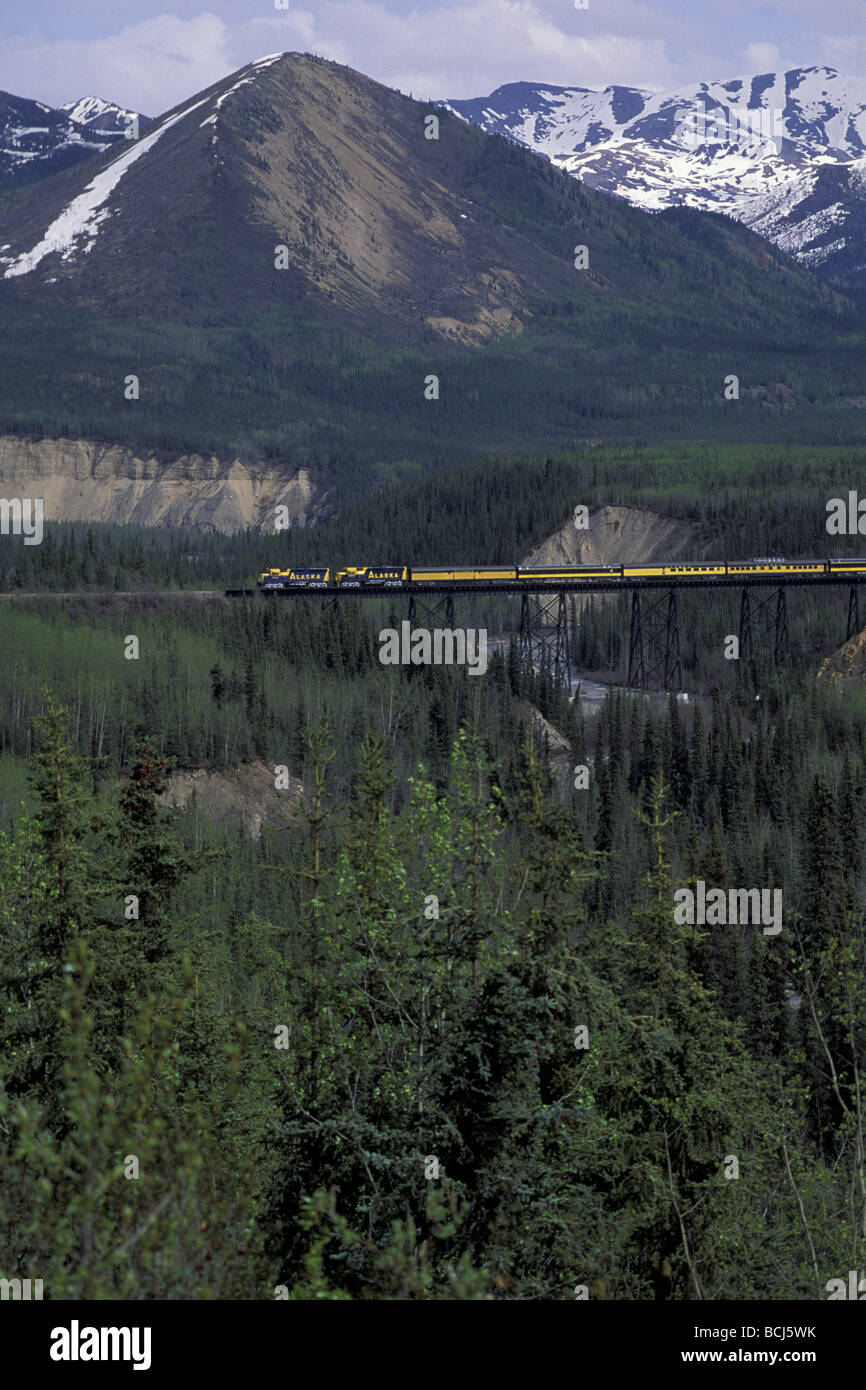 Alaska alaska railroad train over hi-res stock photography and images ...