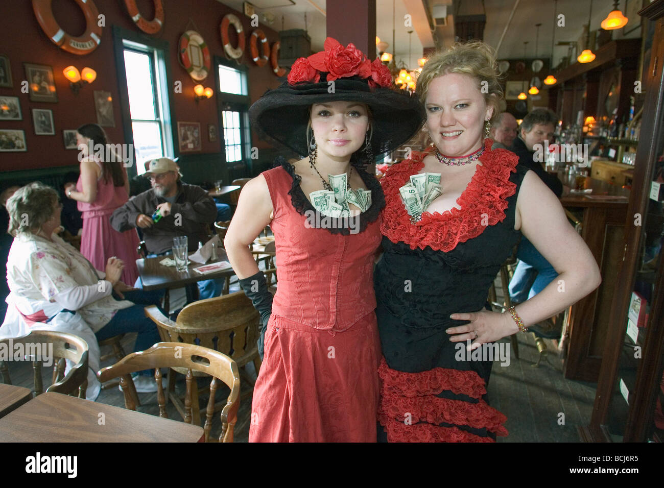 Waitresses in Costume @ Red Onion Saloon Skagway Alaska Spring Stock ...