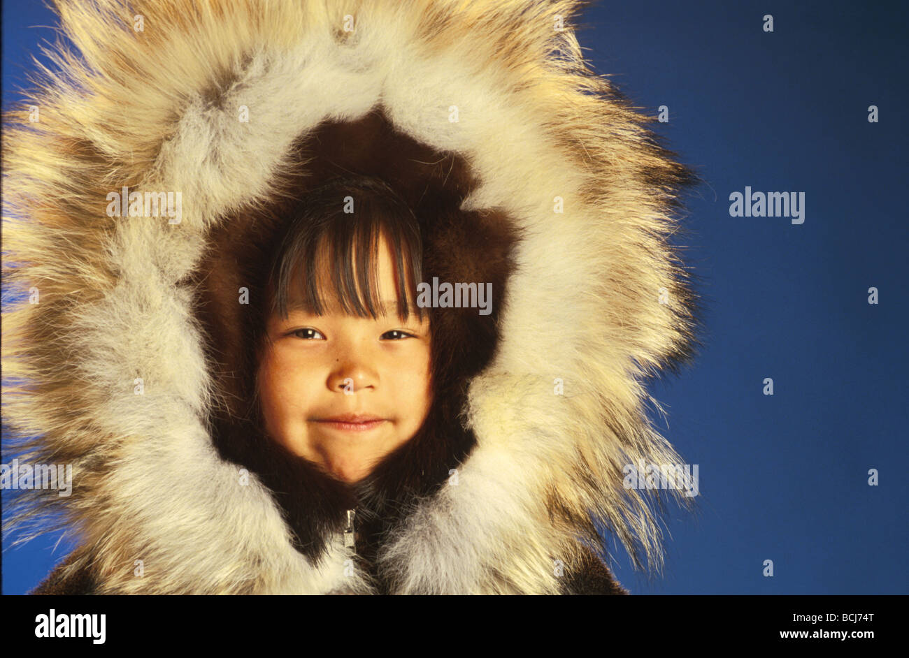 Alaska native girl in fur hi-res stock photography and images - Alamy