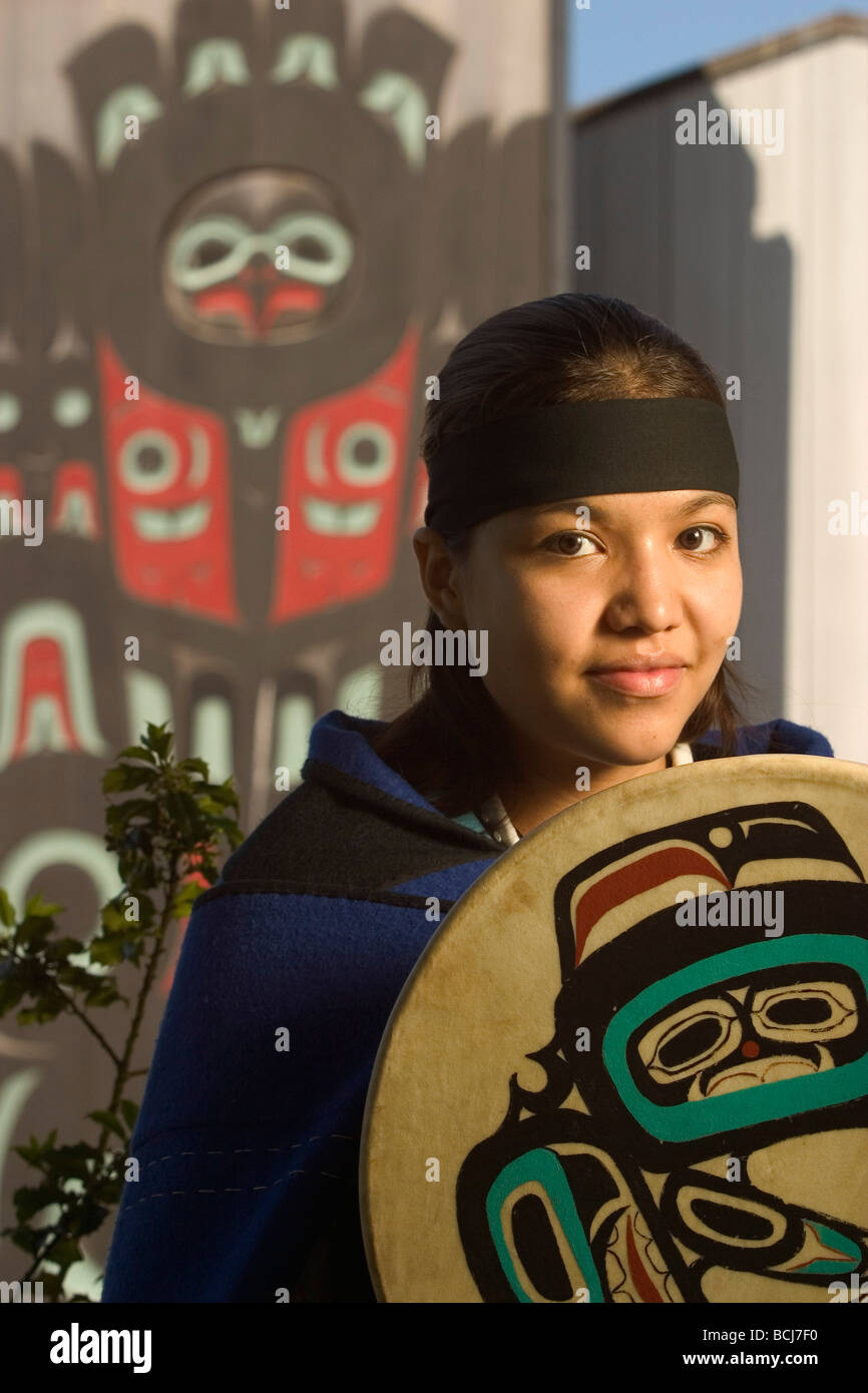 Portrait of Female Sitka Tlingit Dancer SE Sitka AK Summer Stock Photo ...