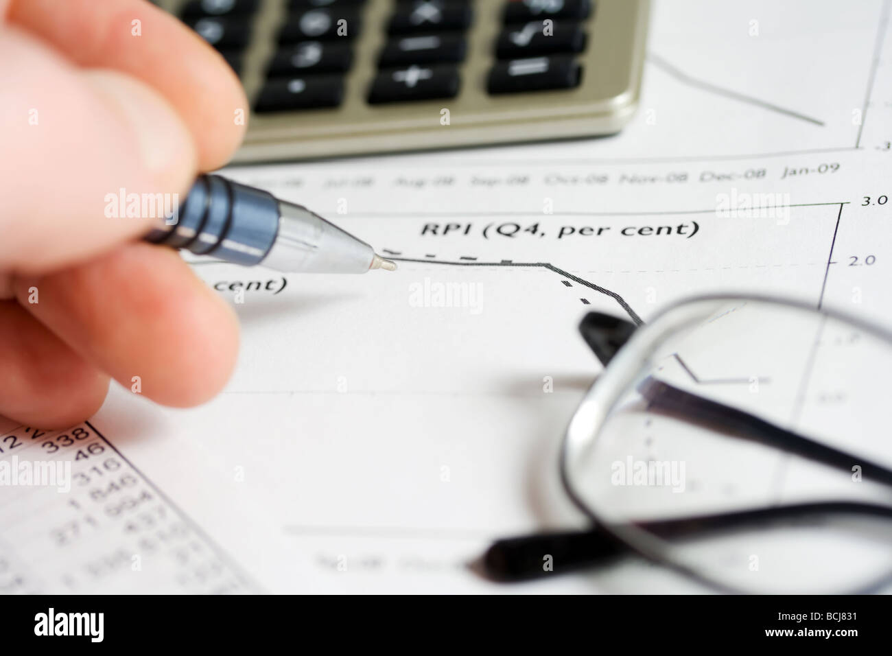 Analysis of price index reports Stock Photo - Alamy