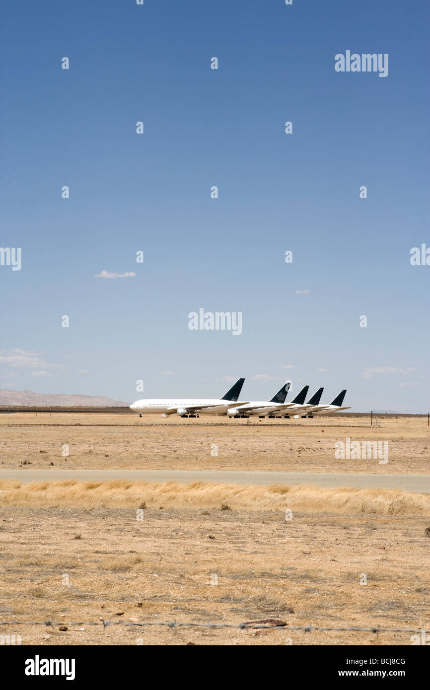 Mothballed jet airplanes aircraft in storage at Mojave Airport Mojave ...