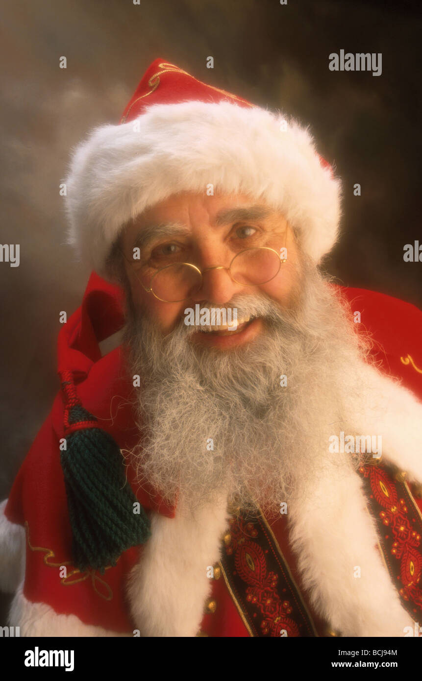 Portrait of Santa Claus Stock Photo - Alamy