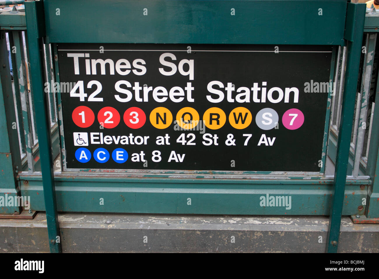 New york subway sign times square hi-res stock photography and images ...
