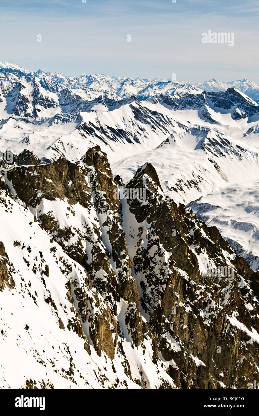 Grandes Jorasses view from Punta Helbronner 4 206 meters Monte Bianco ...