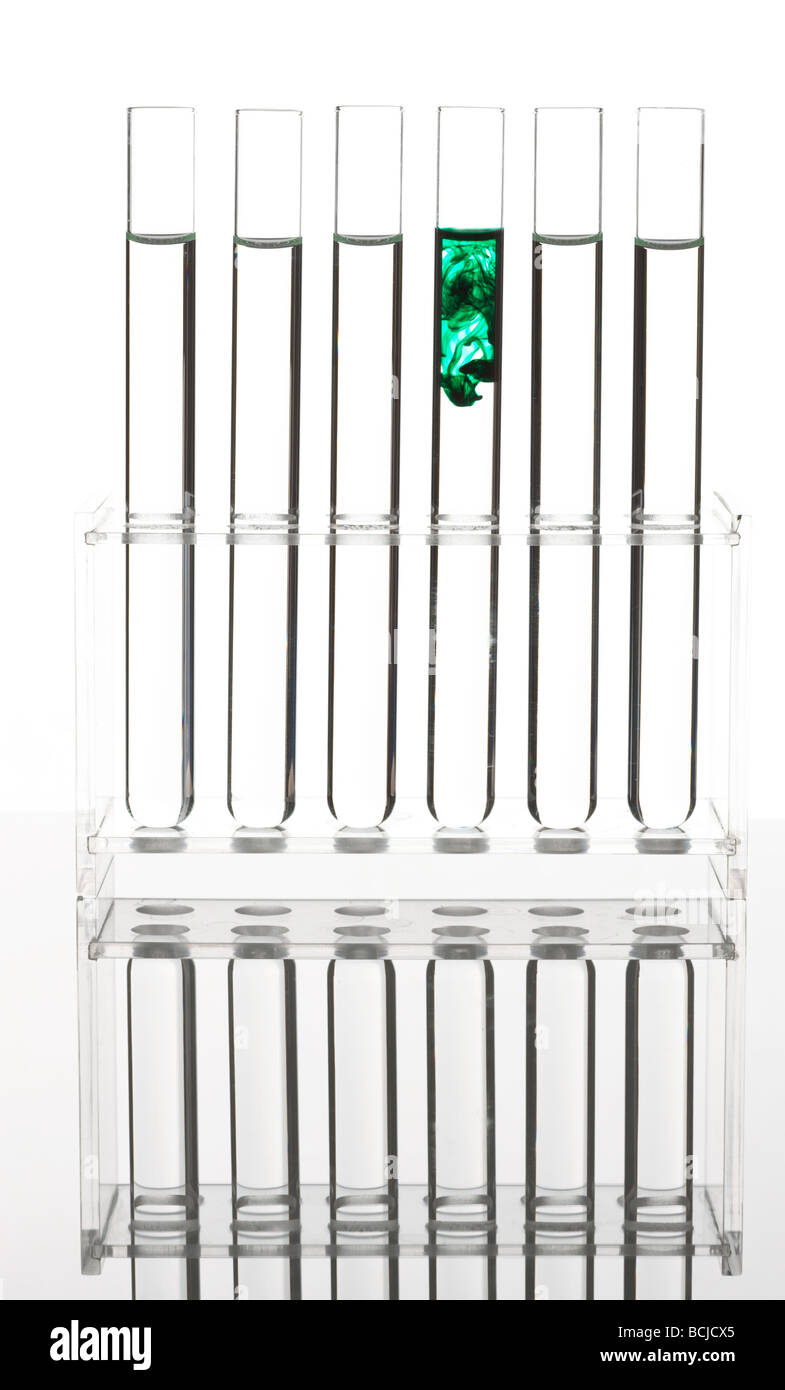Experiments with laboratory glassware in chemistry Stock Photo - Alamy