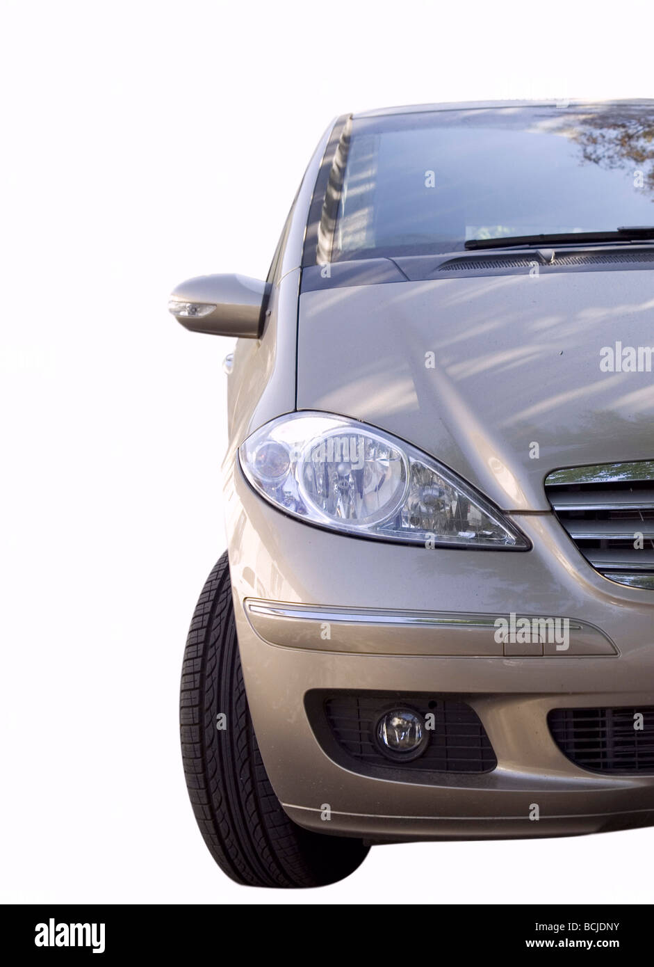 Silver car isolated on white Stock Photo - Alamy