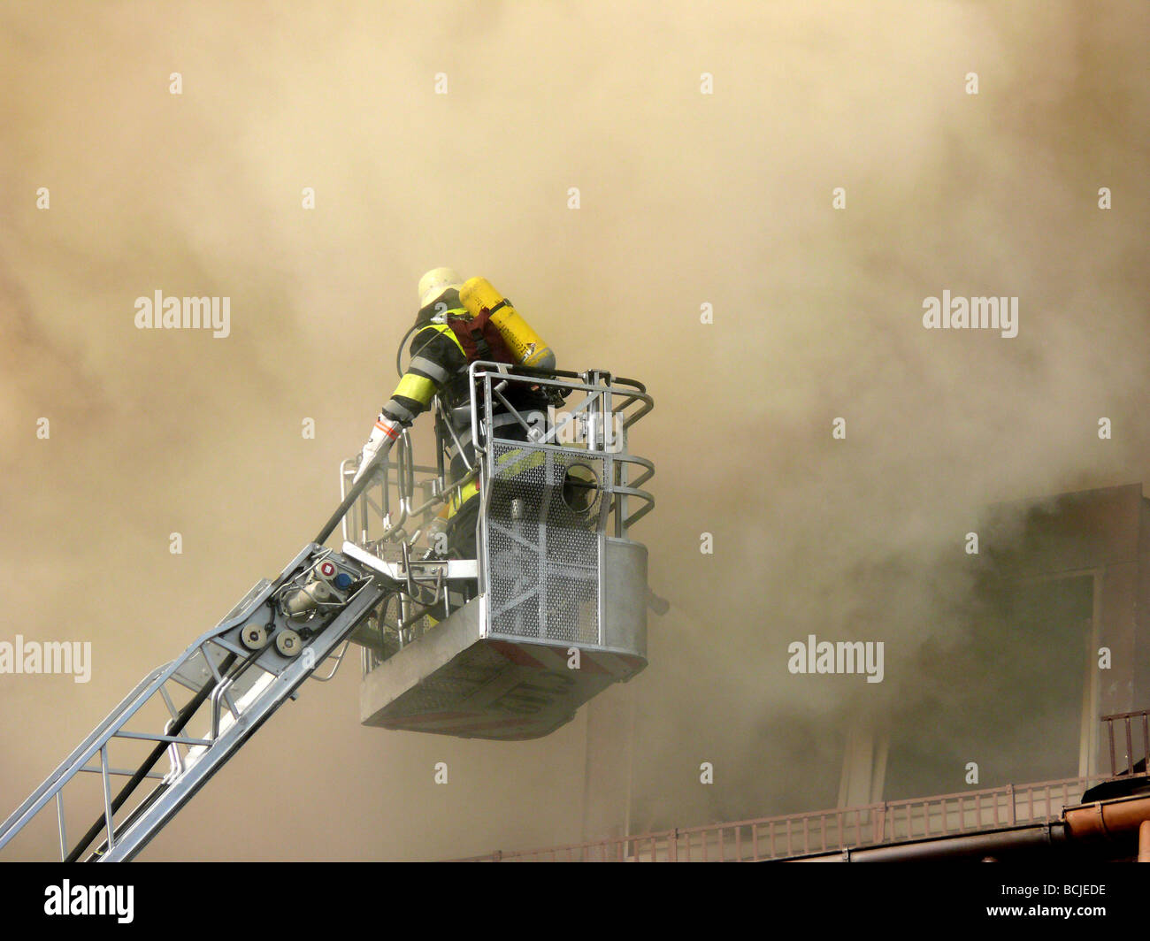 Firefighter roof hi-res stock photography and images - Alamy