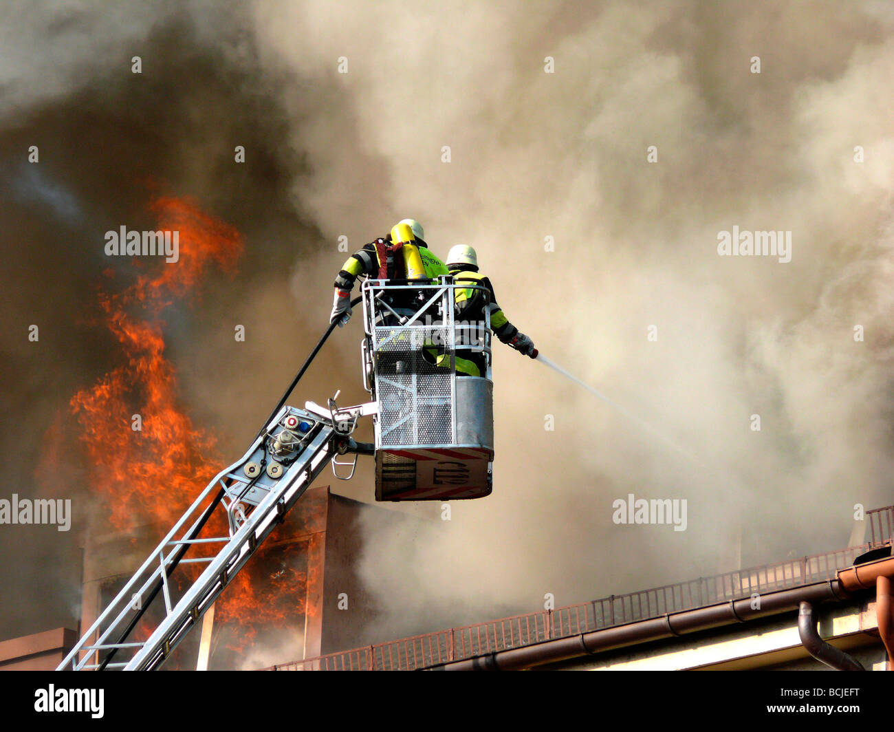 Firefighter roof hi-res stock photography and images - Alamy