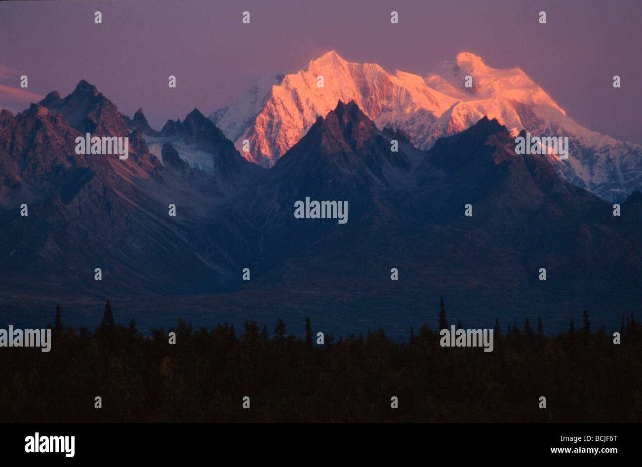 Mt Hunter Alaska Range Denali Natl Park Interior AK summer scenic ...