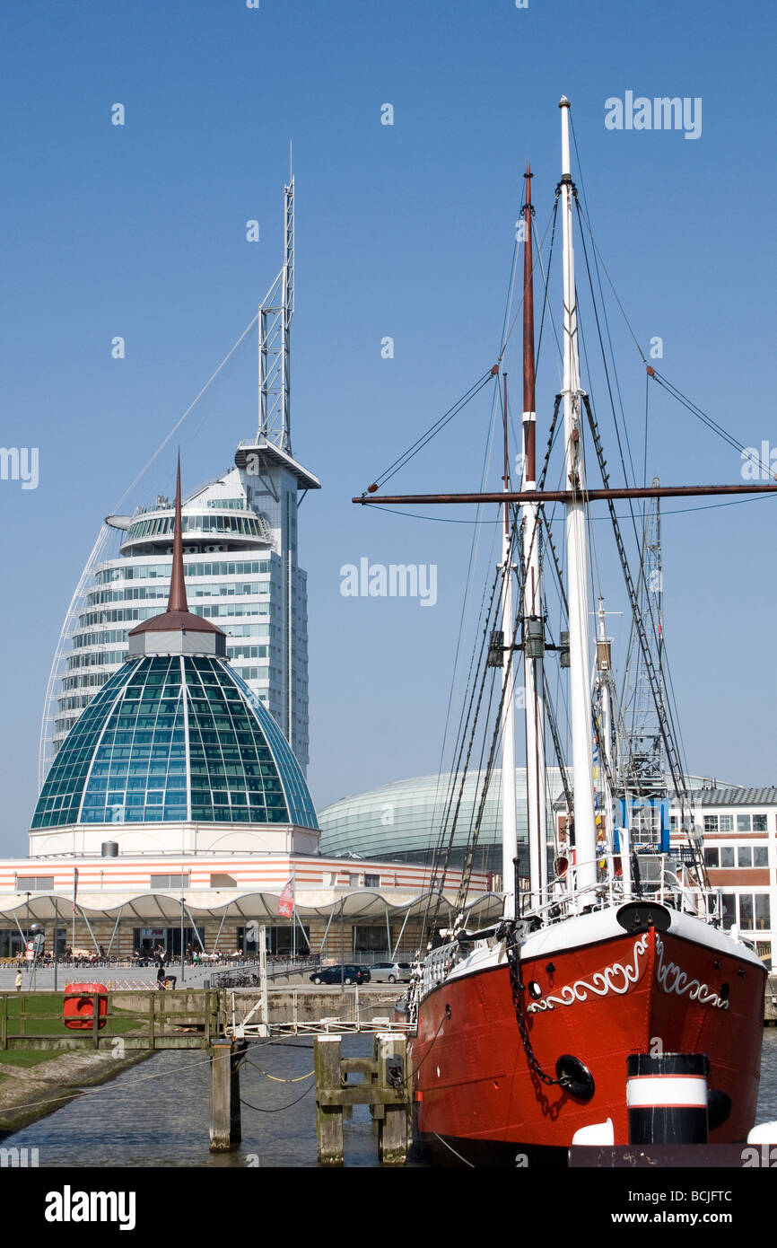 Bremerhaven, Germany - Museum harbour and Columbus Center Stock Photo ...