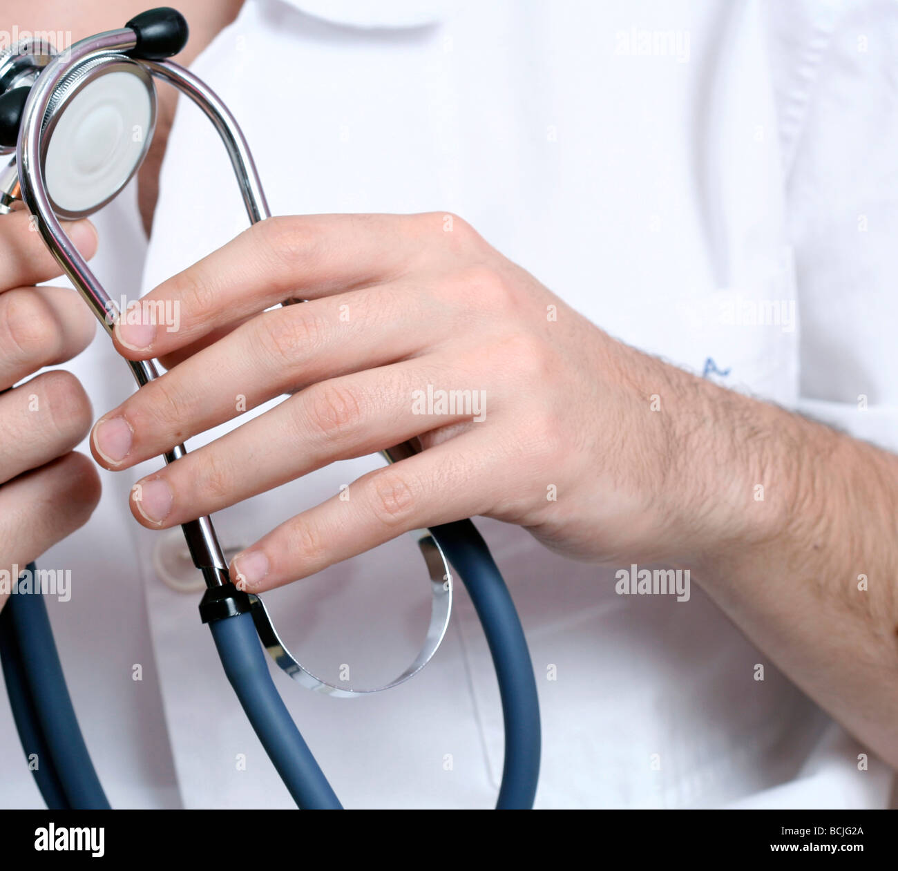 Professional young doctor at work. Close up Stock Photo - Alamy