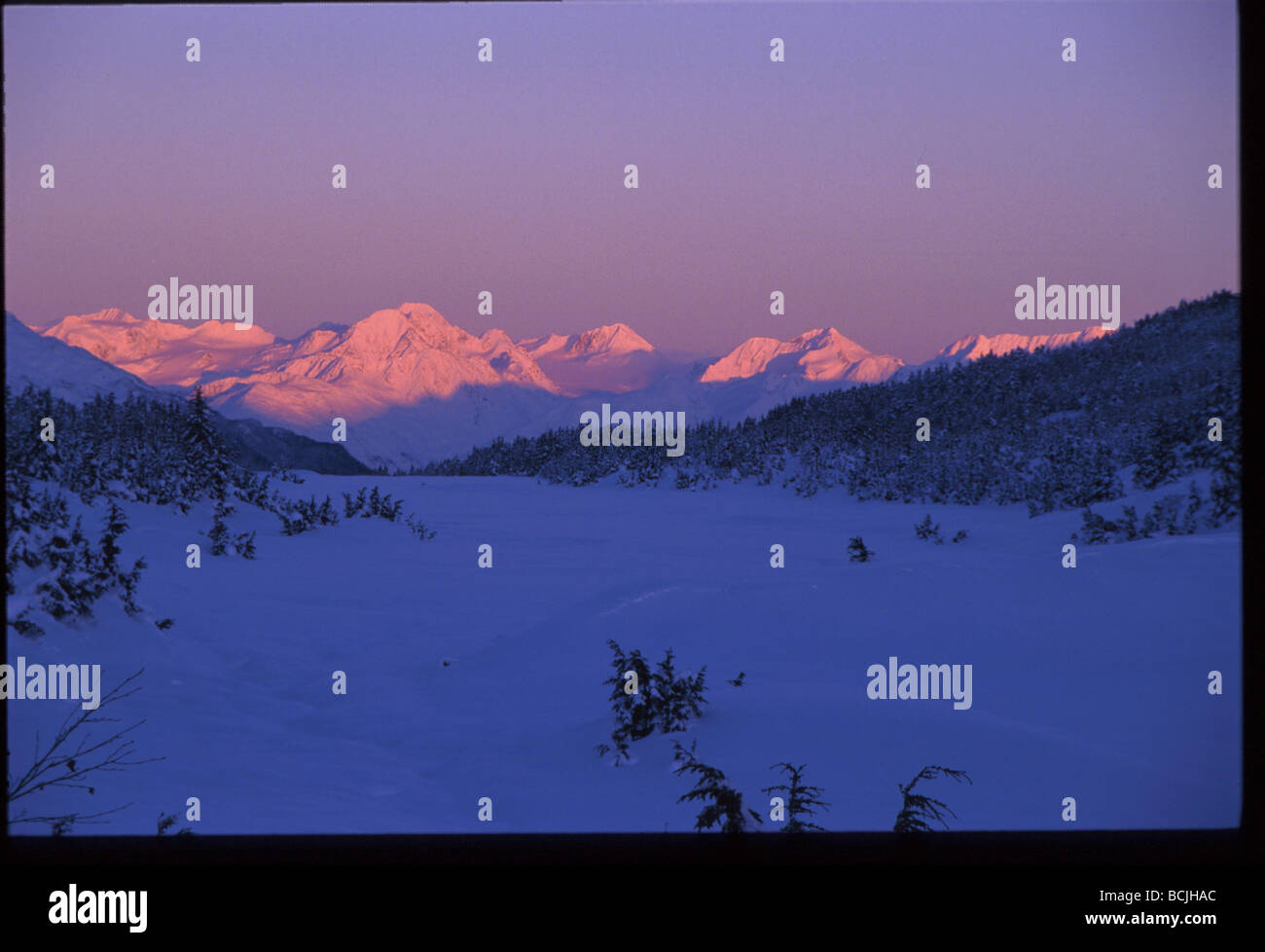 Snow Scene Turnagain Pass Winter Kenai Peninsula AK Stock Photo - Alamy