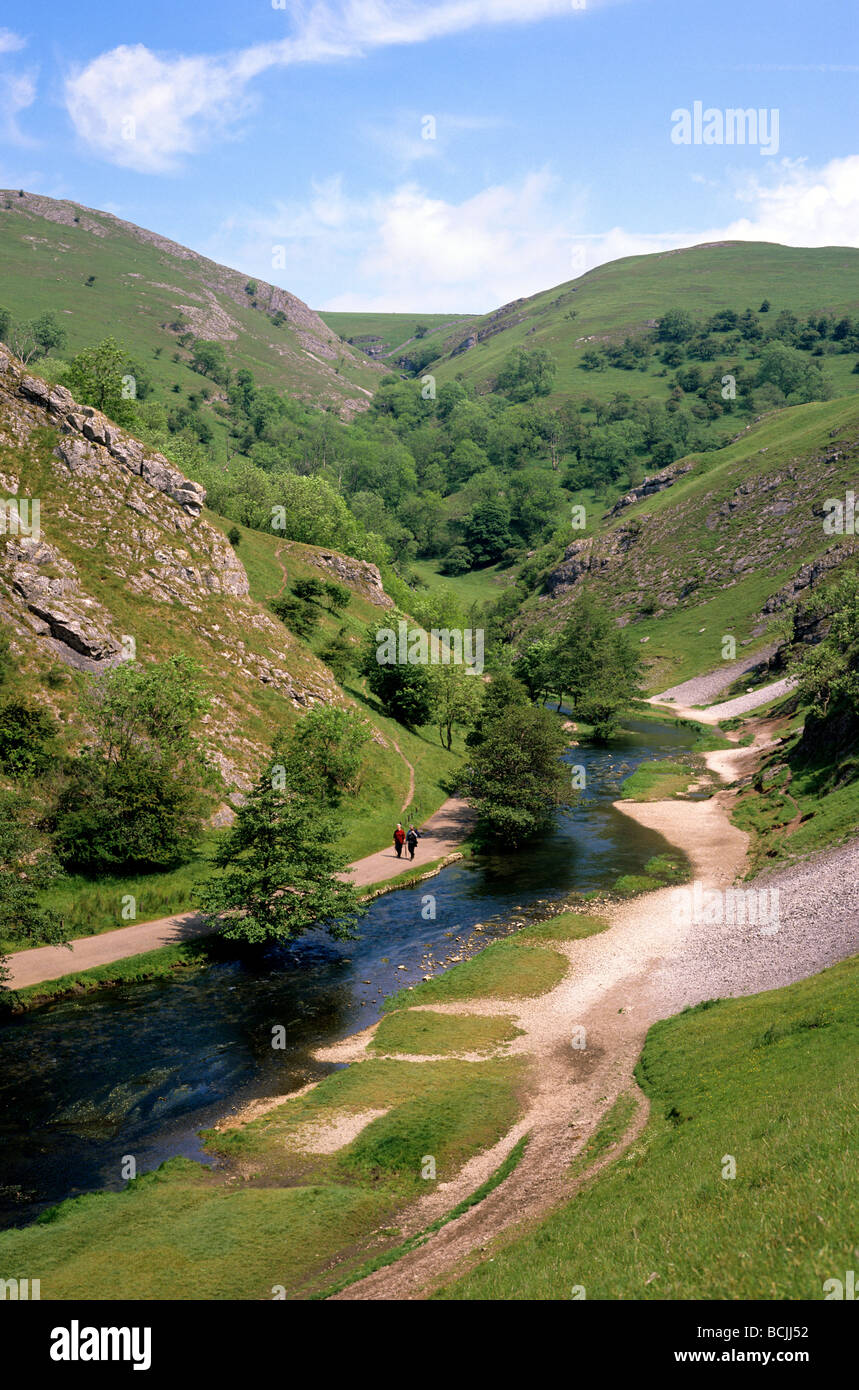 The picturesque Dovedale valley in the Peaks National Park Stock Photo ...