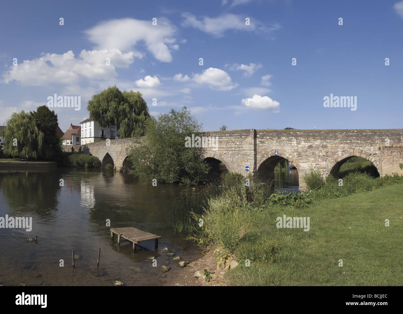 medieval bridge over the river avon bidford on avon warwickshire the ...