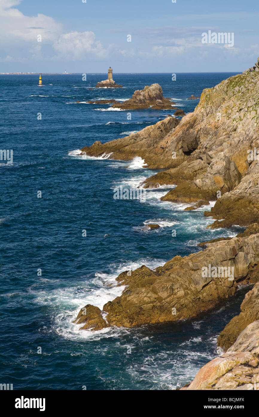 La Vieille lighthouse Pointe du Raz Cape Sizun Finistere region ...
