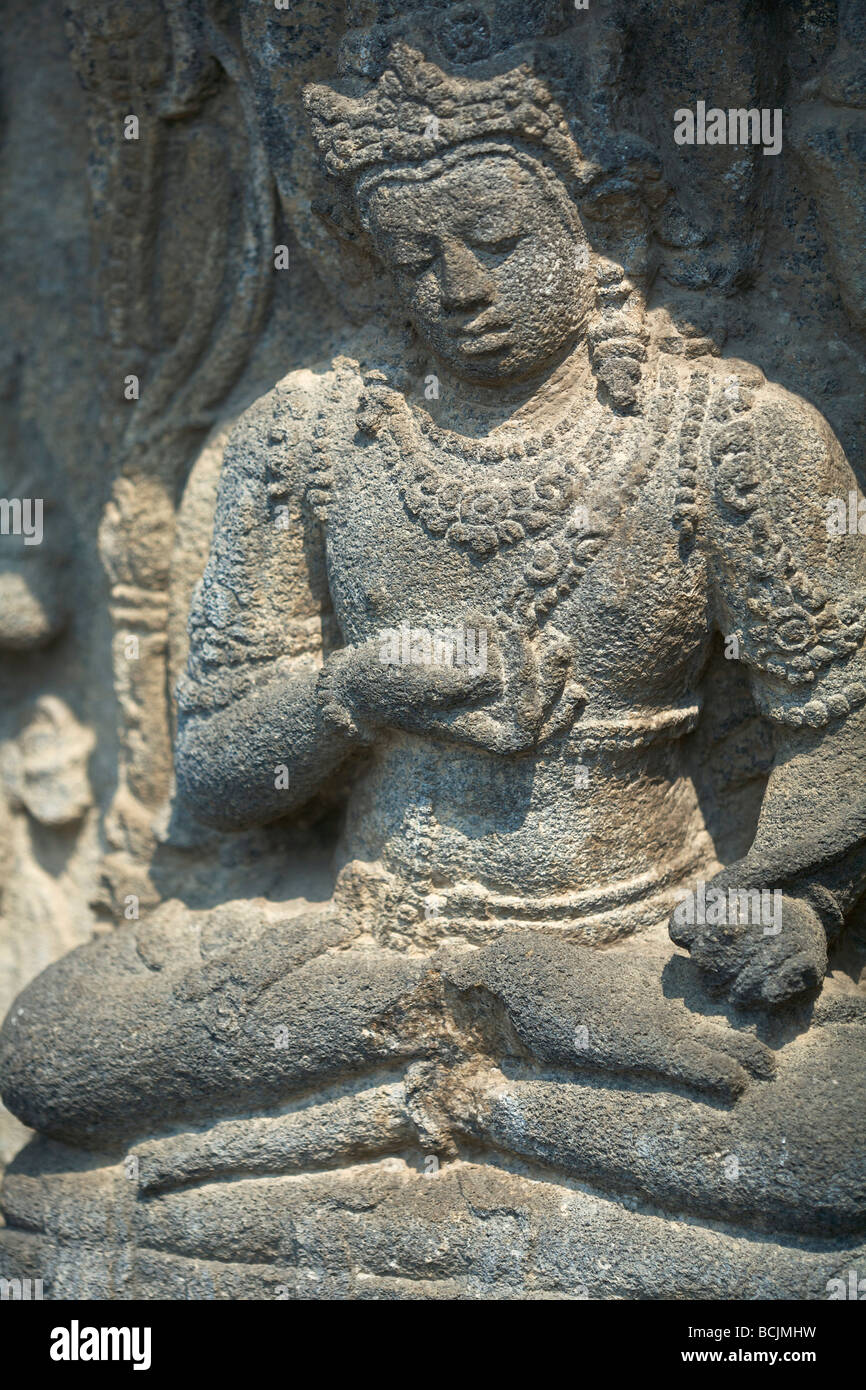 Stone carving of Prambanan Hindu temple, UNESCO World Heritage Site ...