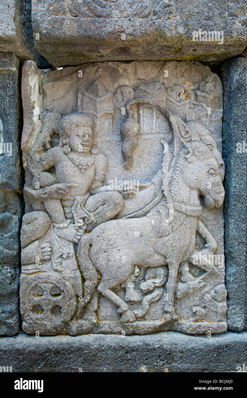 Stone carving of Prambanan Hindu temple, UNESCO World Heritage Site ...