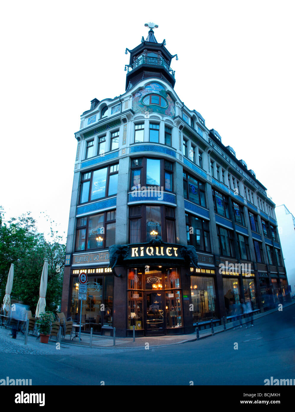 Saxony Leipzig famous Riquet cafe house in Germany May 09 Stock Photo ...