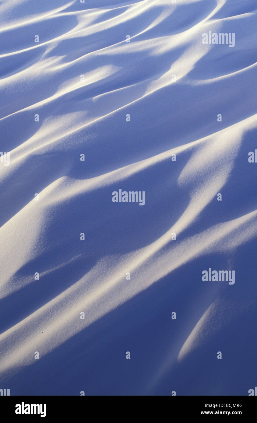 Snow Drifted From Wind Alaska Winter Stock Photo - Alamy