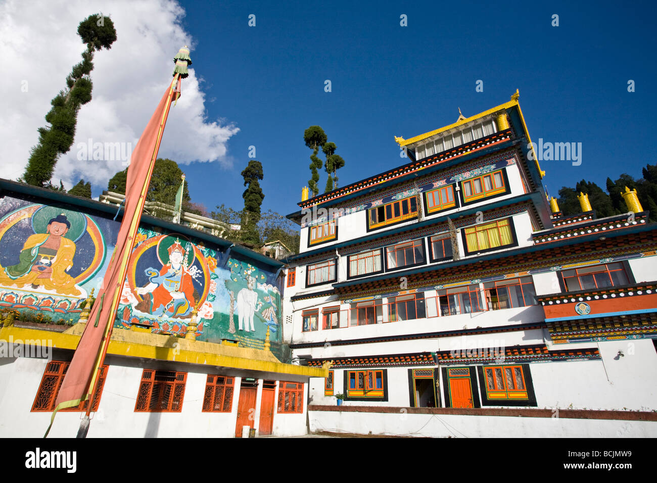 India, West Bengal, Darjeeling, Druk Sangag Choeling Monastery known as ...