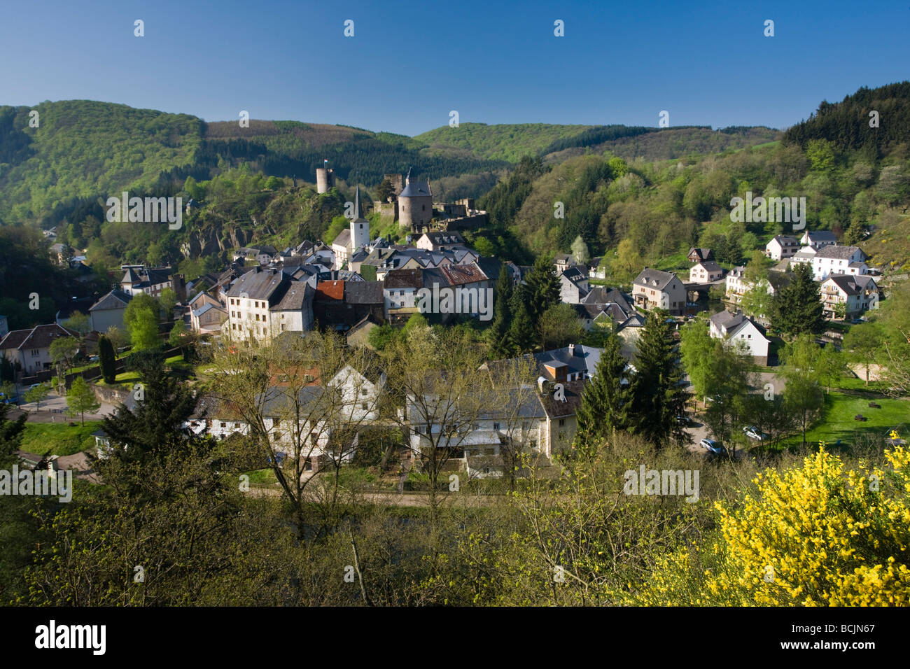 Luxembourg, Sure River Valley, Esch-sur-Sure, Town View Stock Photo - Alamy