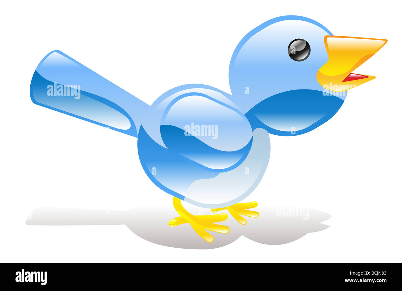 A tweet twitter blue bird bluebird icon or symbol Stock Photo - Alamy