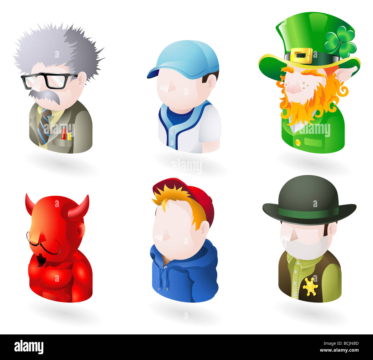 avatar people web icon set Stock Photo - Alamy