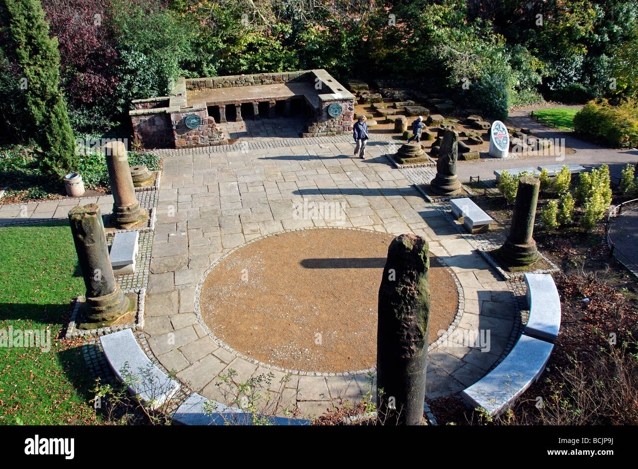 Roman Gardens in Chester Cheshire England Stock Photo - Alamy