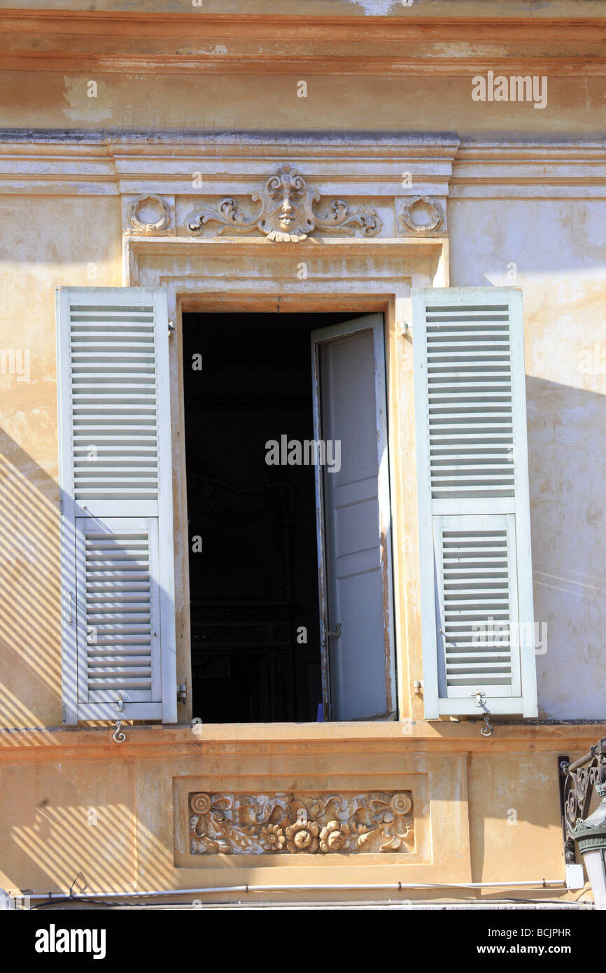 Ornate Shuttered Window Nice France Stock Photo - Alamy