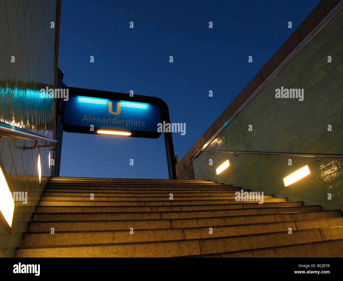 Germany Berlin Alexanderplatz Alexander square subway station Stock ...