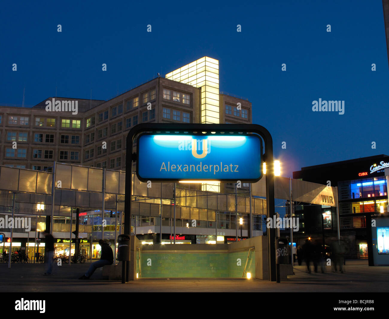 Germany Berlin Alexanderplatz Alexander square subway station Stock ...