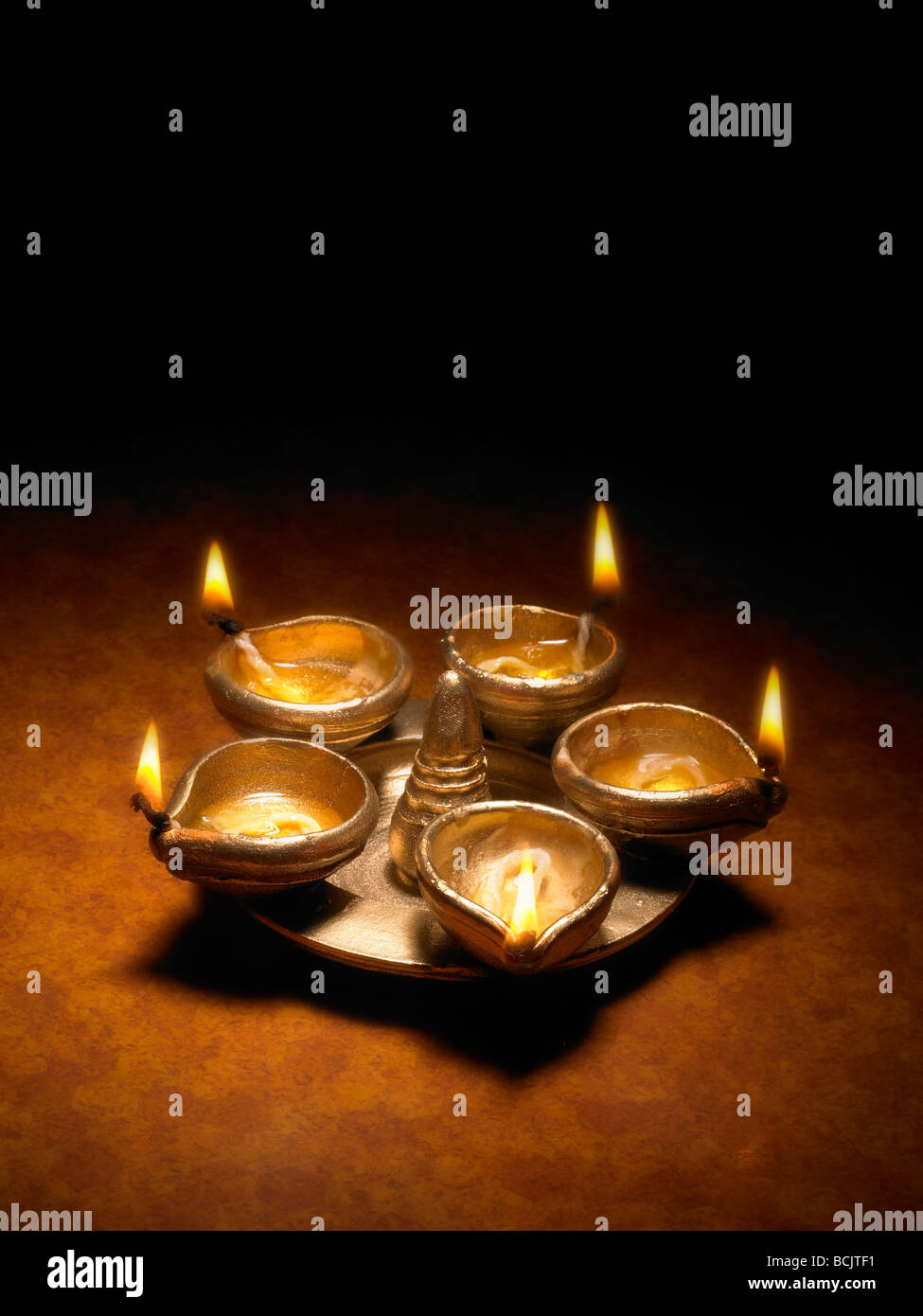 traditional indian oil lamp Stock Photo - Alamy