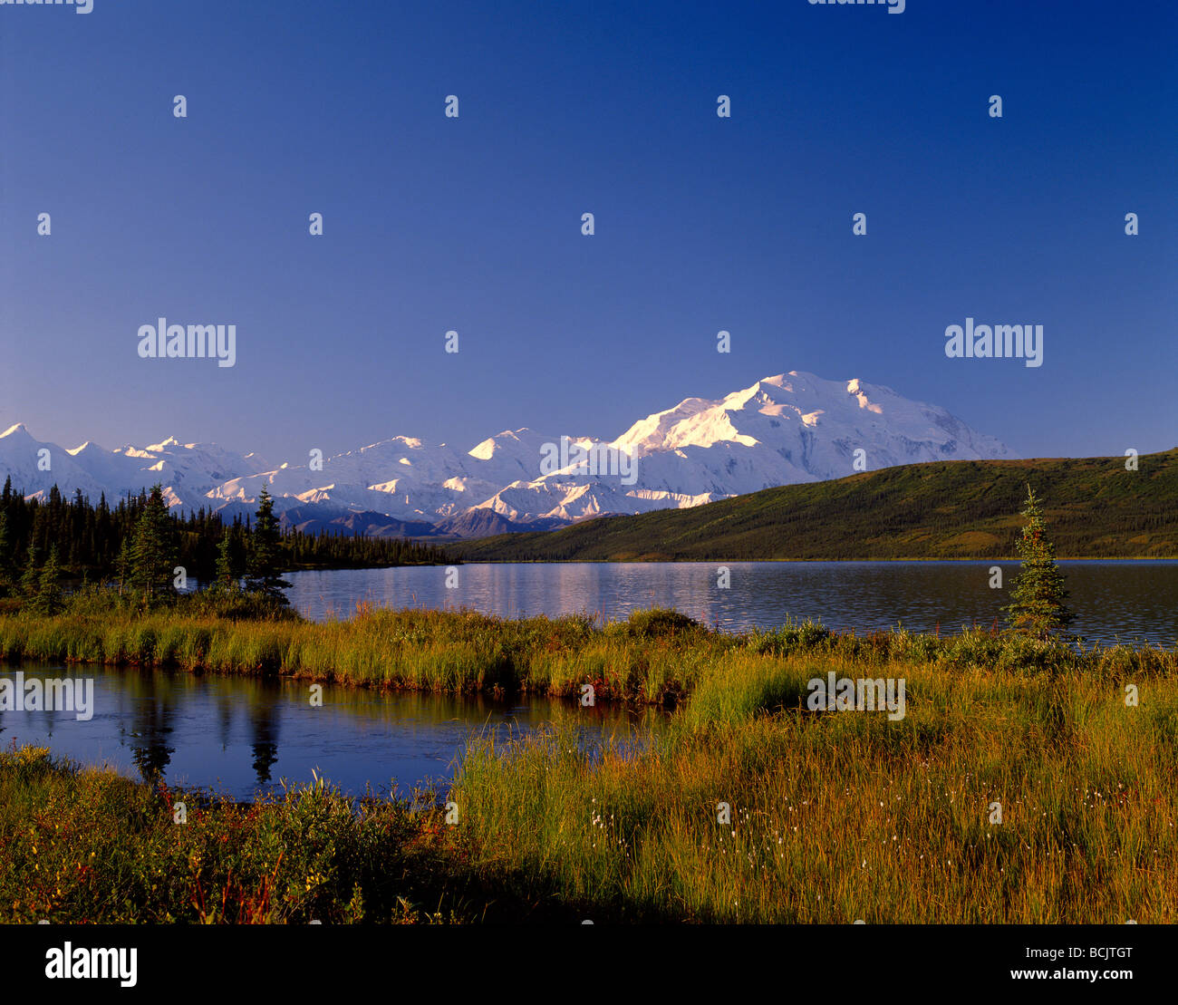 Mt McKinley Sunset Wonder Lake Denali National Park Interior Alaska ...