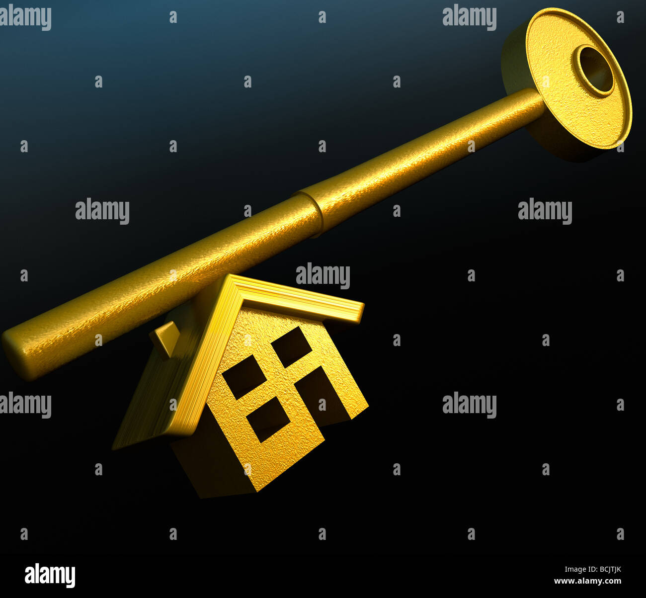 House shape on a key Stock Photo - Alamy