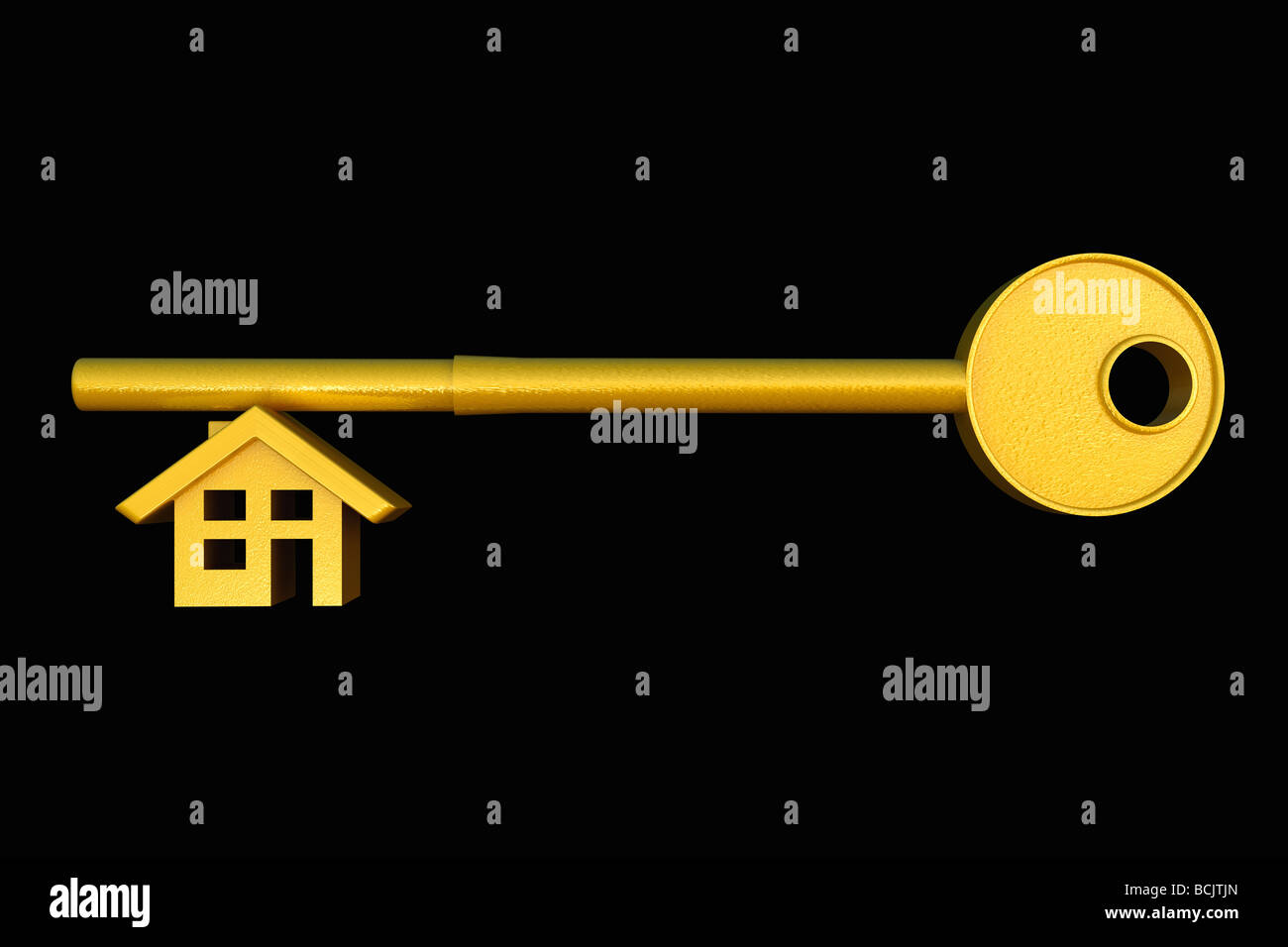 House shape on a key Stock Photo - Alamy