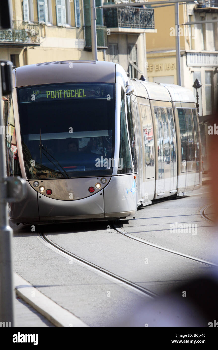Tram Nice Cote d Azur France Stock Photo - Alamy