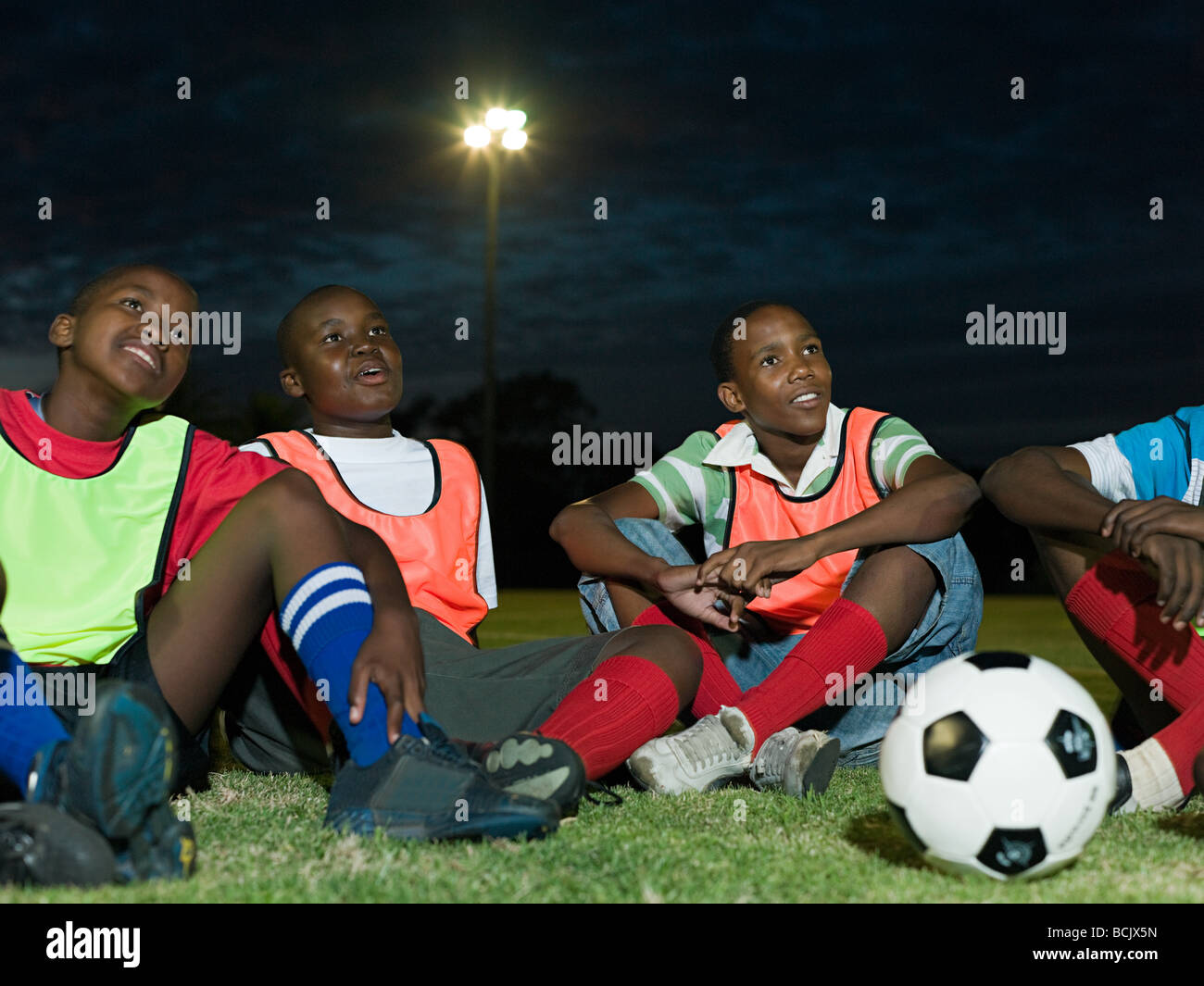 Boys at football training Stock Photo - Alamy