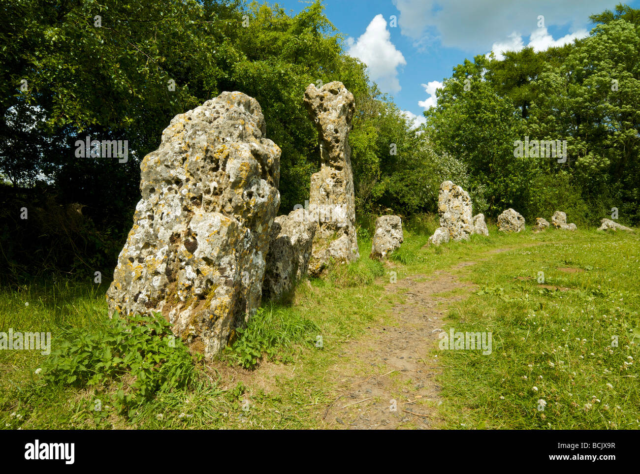 The Rollright Stones a small neolithic stone circle with 77 heavily ...