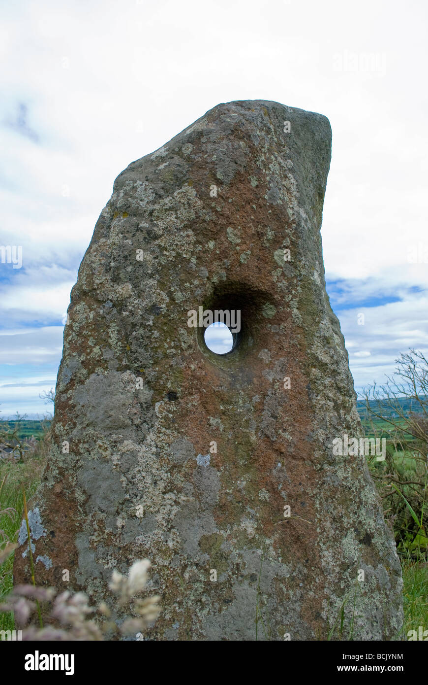 The Holestone also known as the 'Lovestone' near Doagh in County Antrim ...
