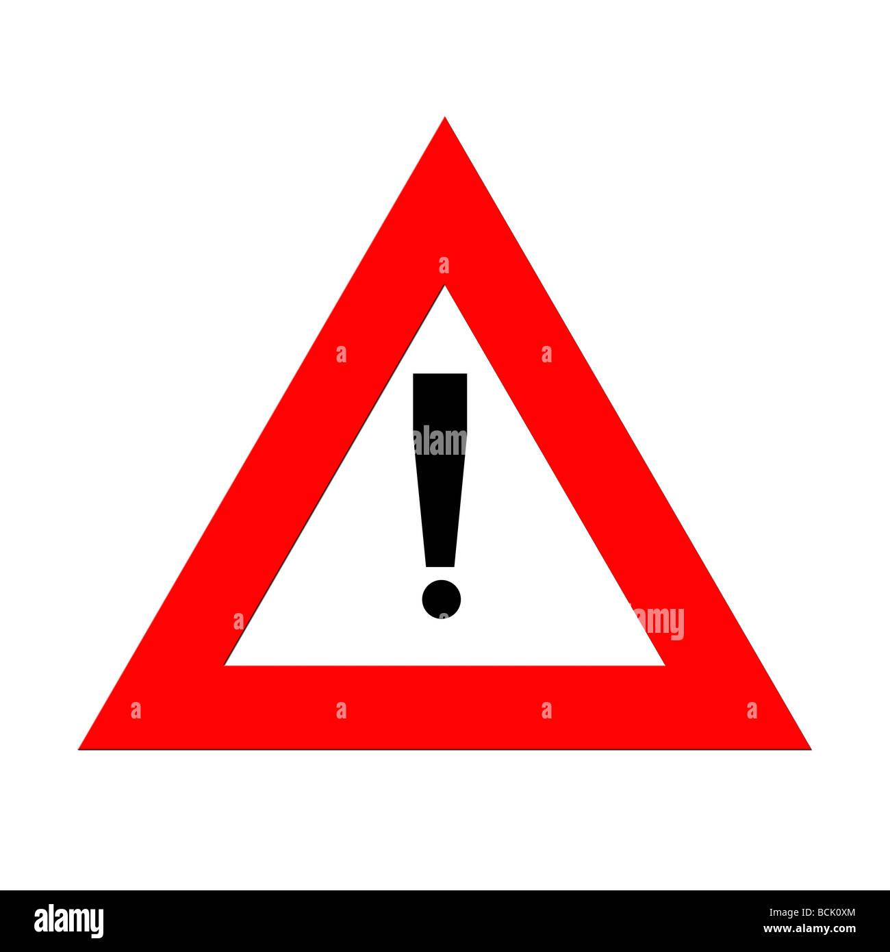 Exclamation Mark Road Sign High Resolution Stock Photography and Images ...