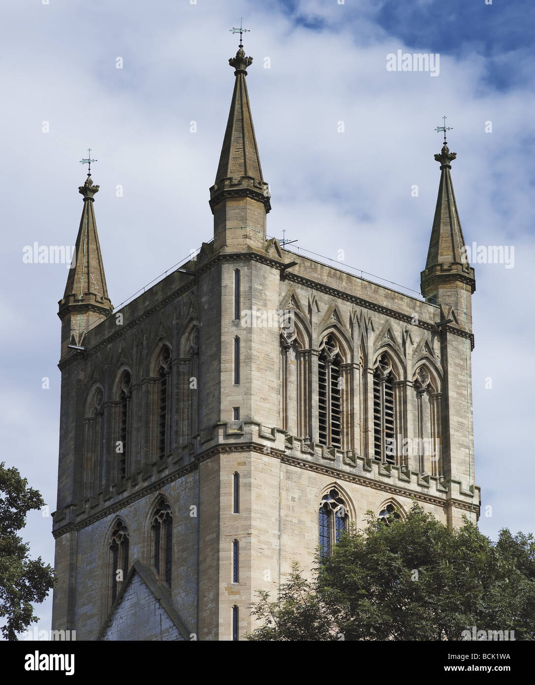 the old benedictine pershore abbey park in worcestershire Stock Photo ...