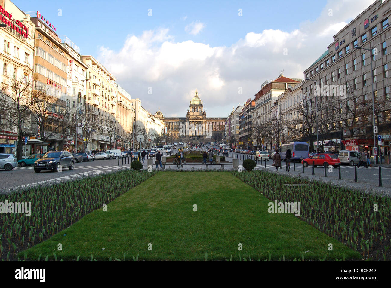 Wenceslas Square in Prague Stock Photo - Alamy