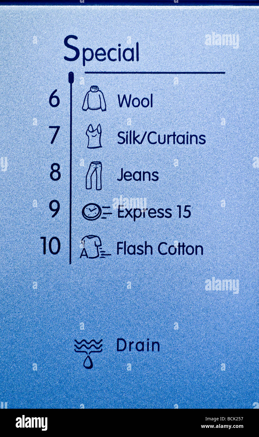 Washing machine programme settings hi-res stock photography and images ...