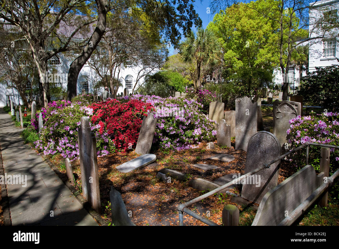 Historical Civil War grave yard in Charleston;South Carolina;USA ...