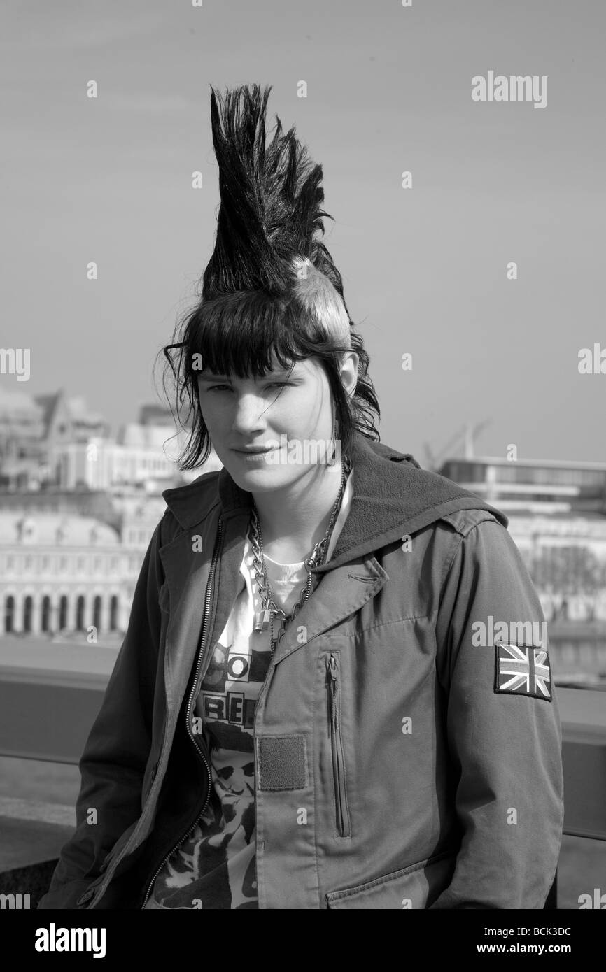 London punk model Black and White Stock Photos & Images - Alamy