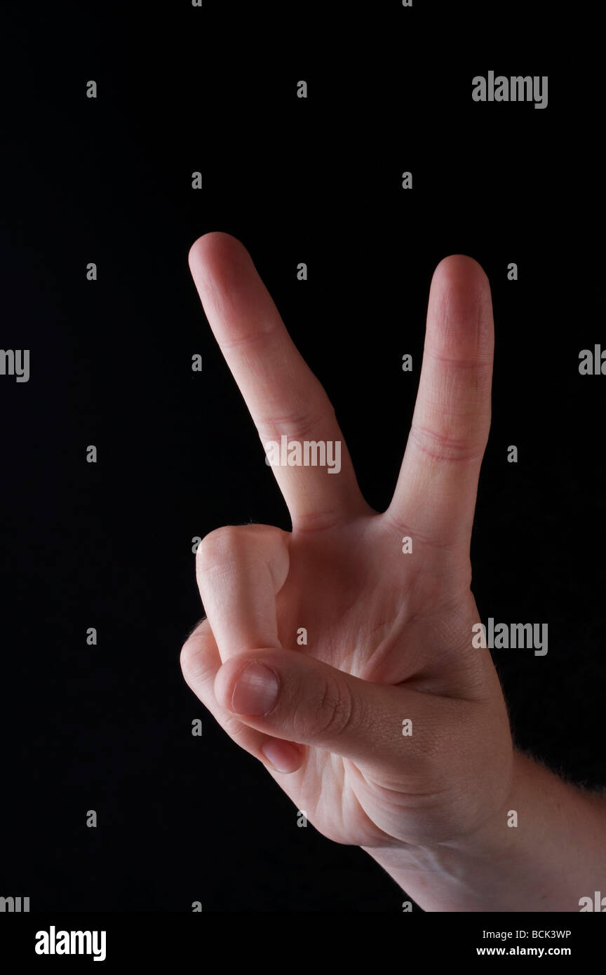 Sign of the v hi-res stock photography and images - Alamy