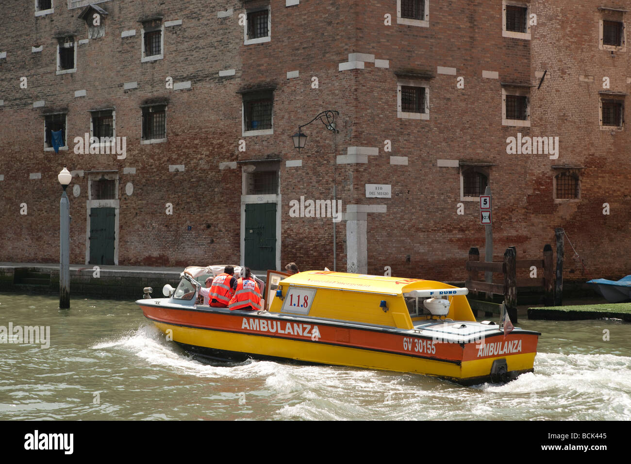Venice water ambulance Stock Photo - Alamy